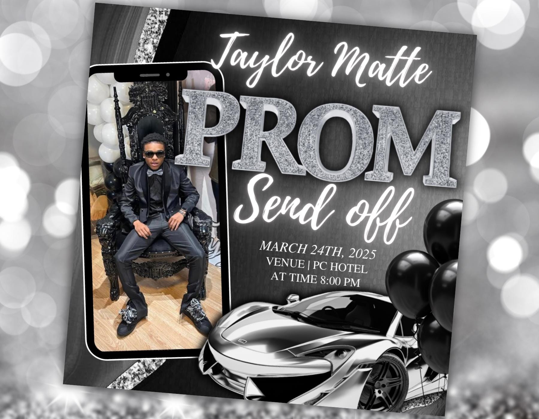 Prom Send off Flyer, Prom Flyer, Prom Special, Prom Add, Prom Digital ...