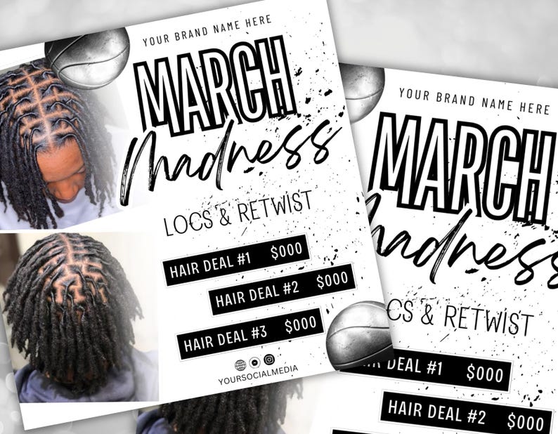March Locs and Styles Bookings Flyer,locs & Styles Flyer,social Media ...