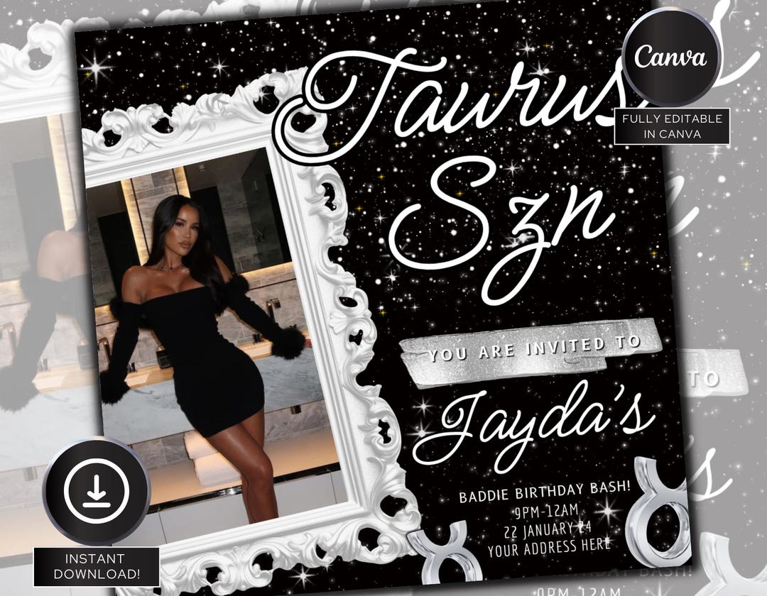 Taurus Szn Birthday Flyer, Taurus Bash Flyer,birthday Flyer,birthday ...