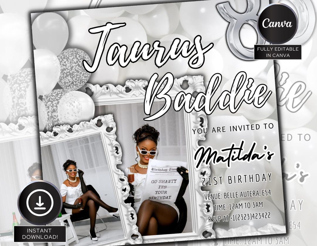 Taurus Szn Birthday Flyer, Taurus Bash Flyer,birthday Flyer,birthday ...