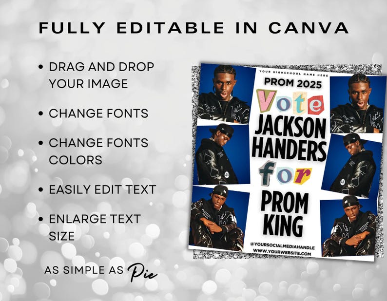 Homecoming Flyer, DIY Flyer Template Design, Homecoming King Flyer ...