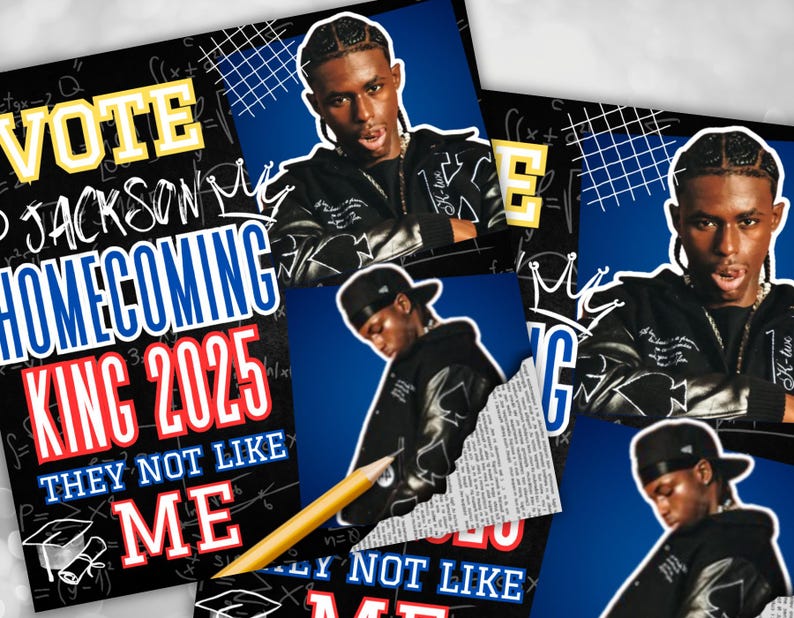 Homecoming Flyer, DIY Flyer Template Design, Homecoming King Flyer ...