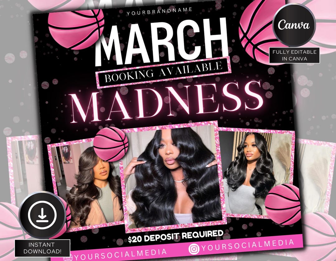 March Madness Flyer, Bookings Flyer, Appointments Available Flyer ...