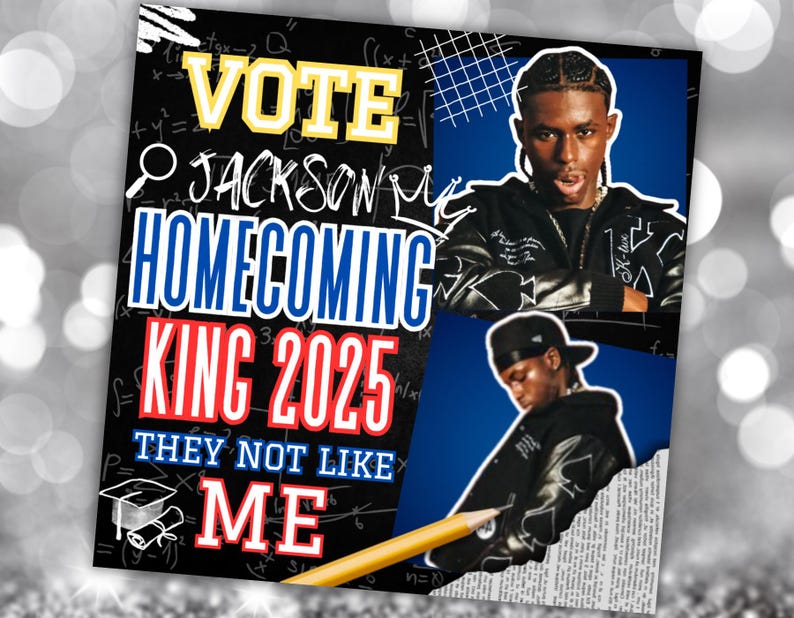Homecoming Flyer, DIY Flyer Template Design, Homecoming King Flyer ...