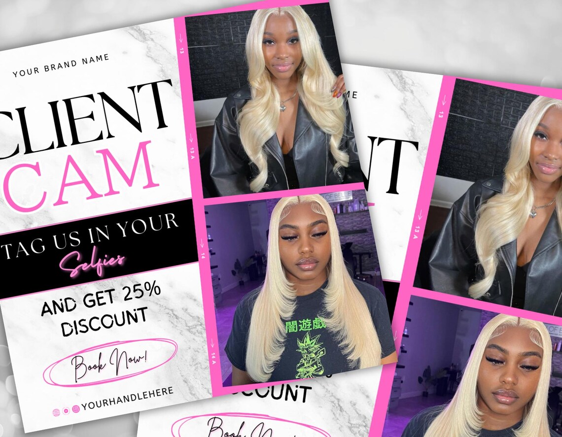 Client Cam Template, Client Cam Flyer, Boutique Flyer, Beauty Flyer ...