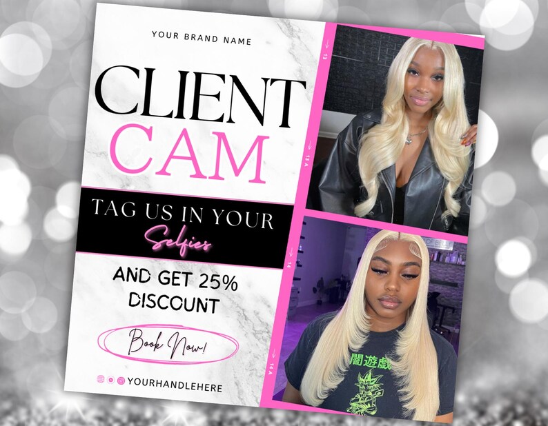 Client Cam Template, Client Cam Flyer, Boutique Flyer, Beauty Flyer ...