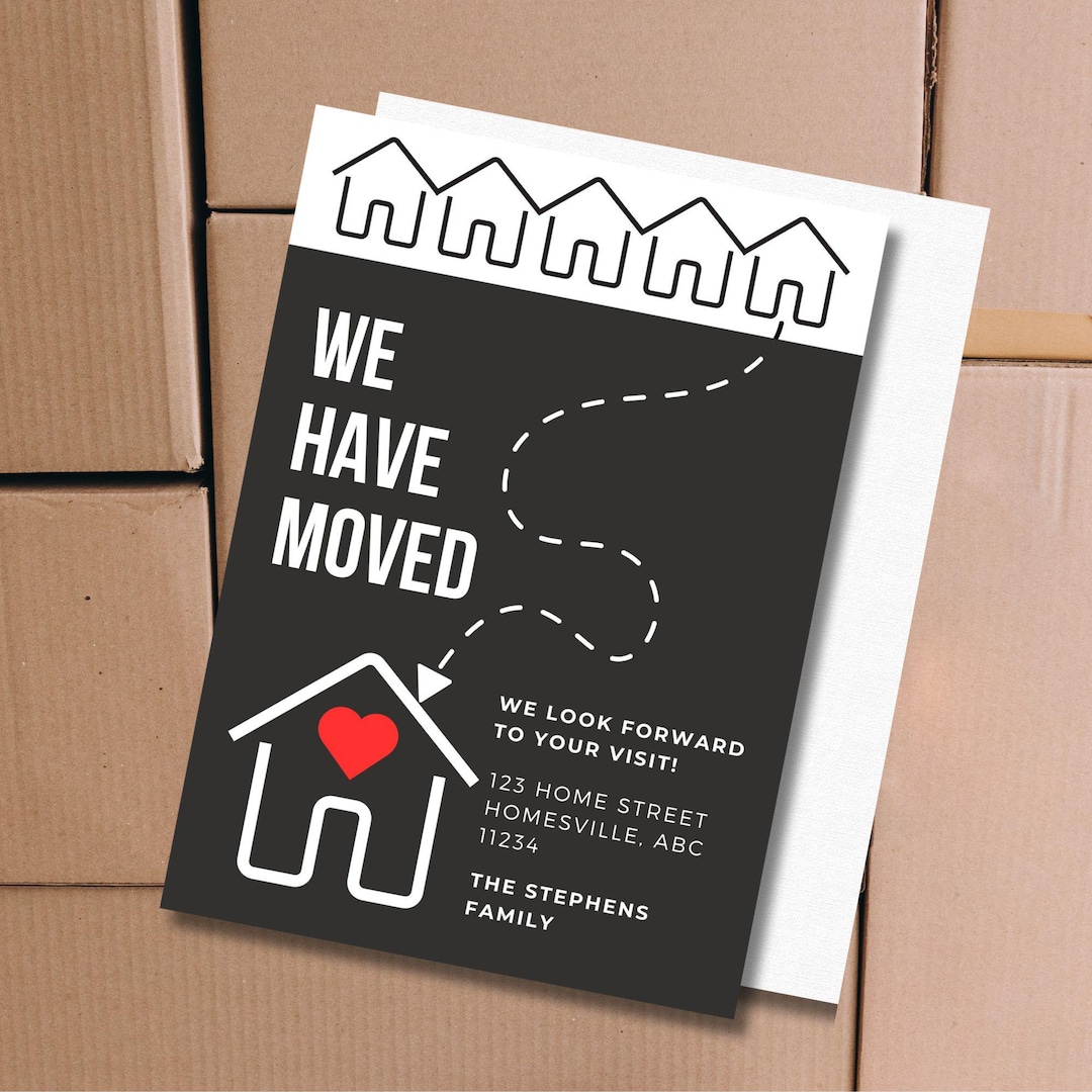 We Have Moved Announcement Digital Template New Home New Address ...
