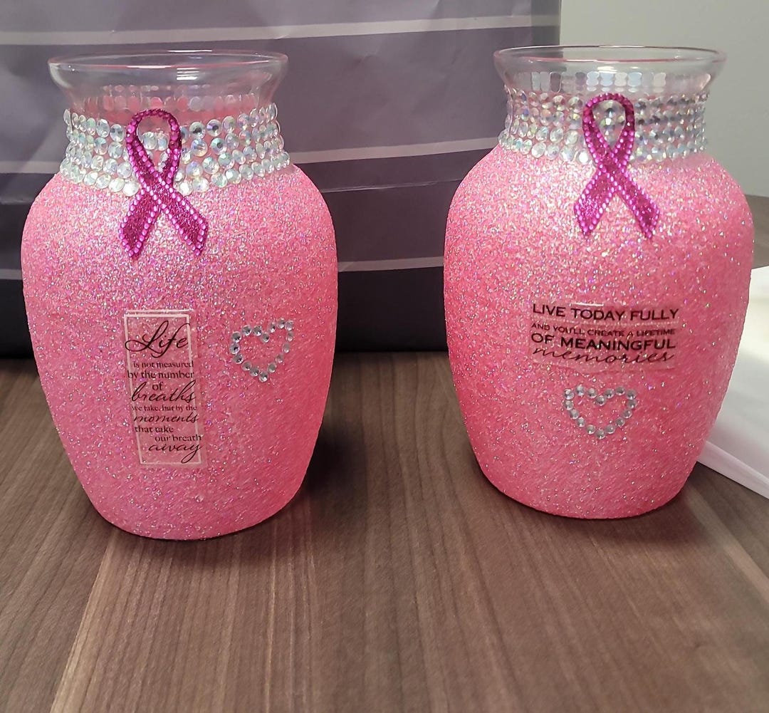 Pink Glitter Vase - Etsy