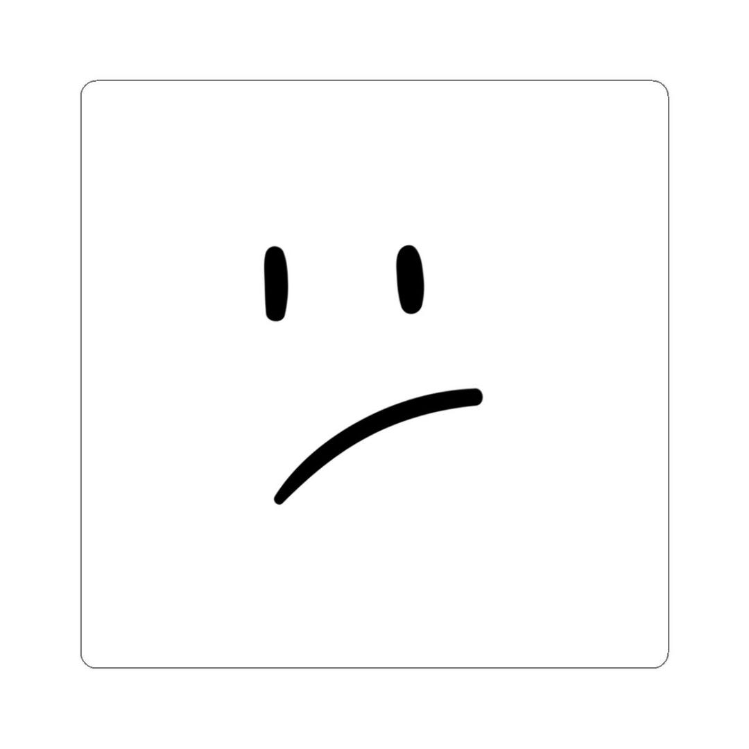 Sad Face Kiss-cut Stickers - Etsy