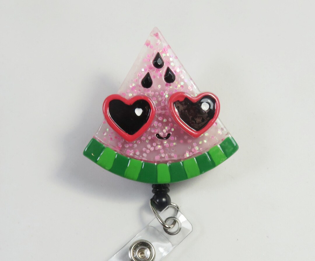 Watermelon Badge Holder, Cute Watermelon Badge Reel, Retractable Badge ...