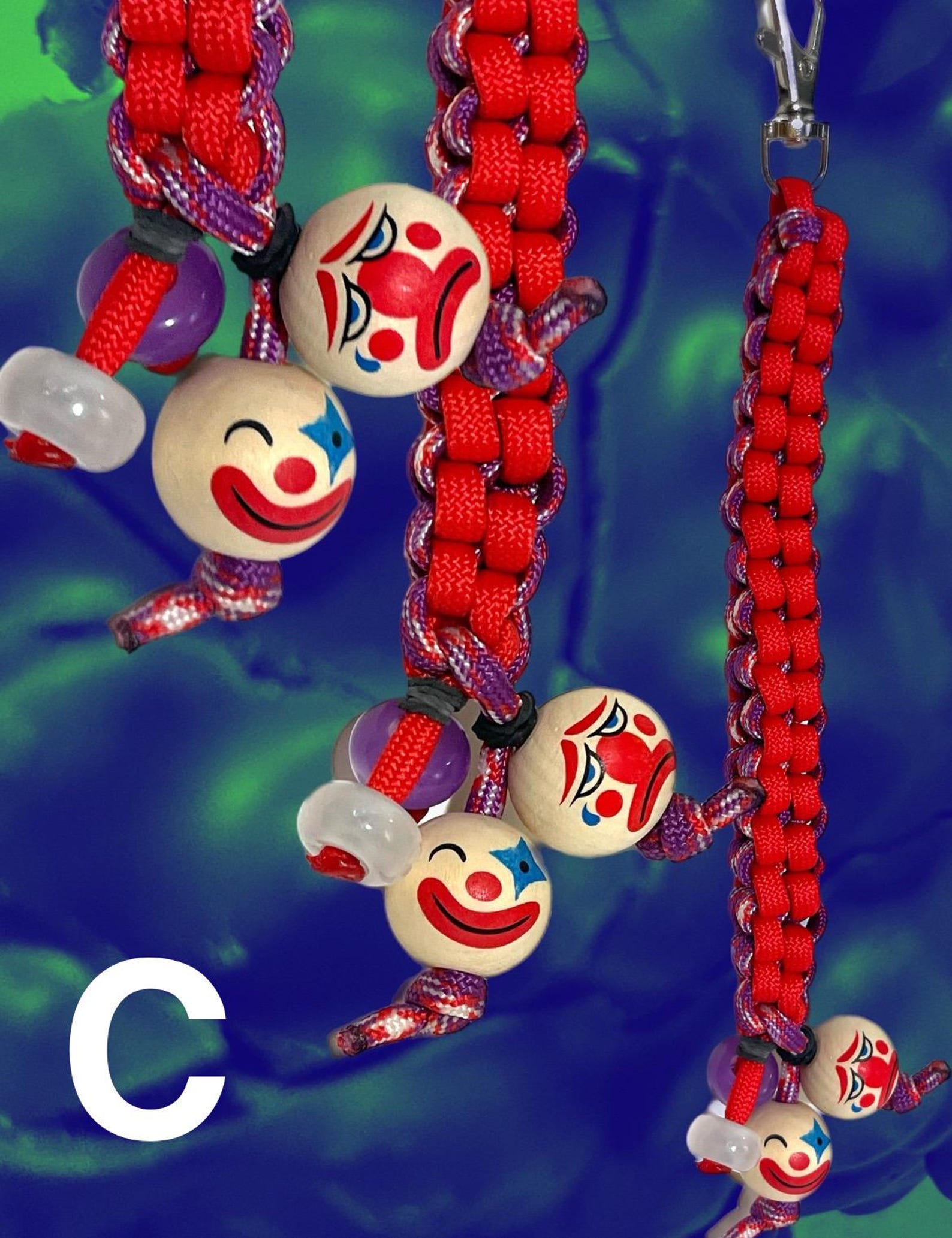 Boondoggle Camp Paracord Miu Miu Style Woven Keychain - Etsy