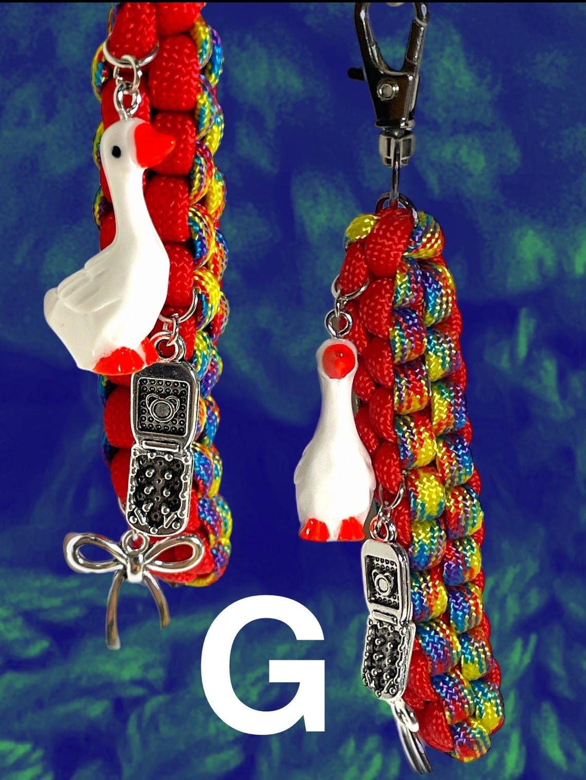 Boondoggle Camp Paracord Miu Miu Style Woven Keychain - Etsy