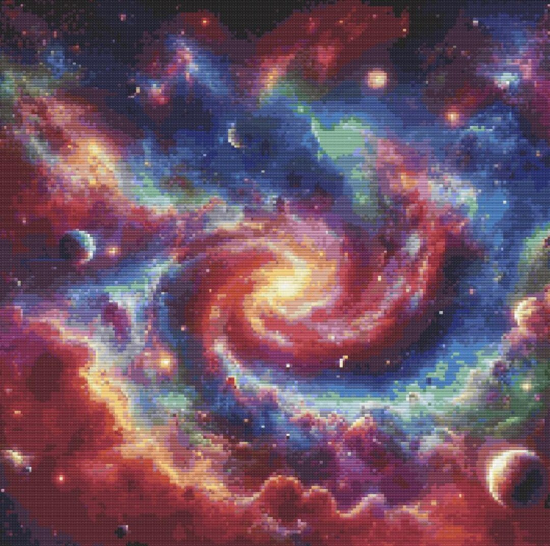 Galaxy - Cross Stitch Pattern, PDF Instant Download, Space, X Stitch ...