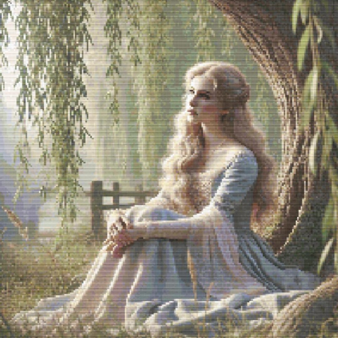 Princess Willow Tree Cross Stitch Pattern – Fantasy Embroidery (PDF ...