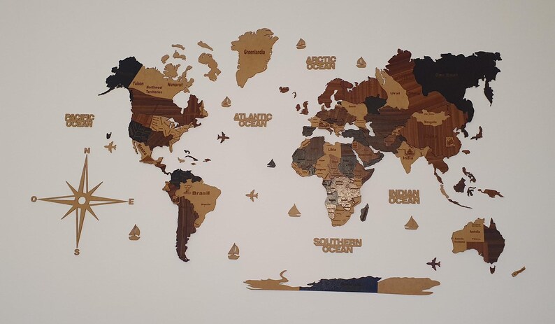 Full Layered World Map. High Relief World Map. .svg .ai .pdf .dxf ...