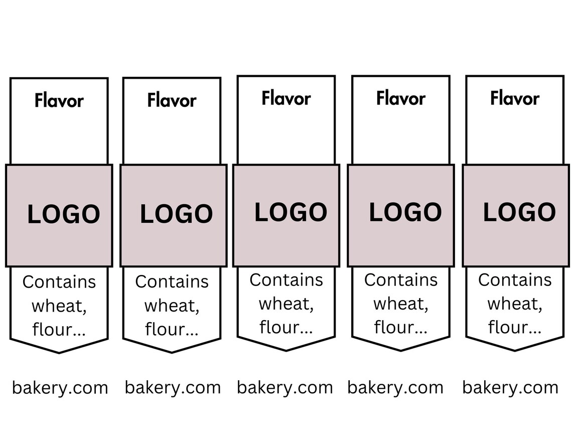 Mini Cake Label Template - Etsy