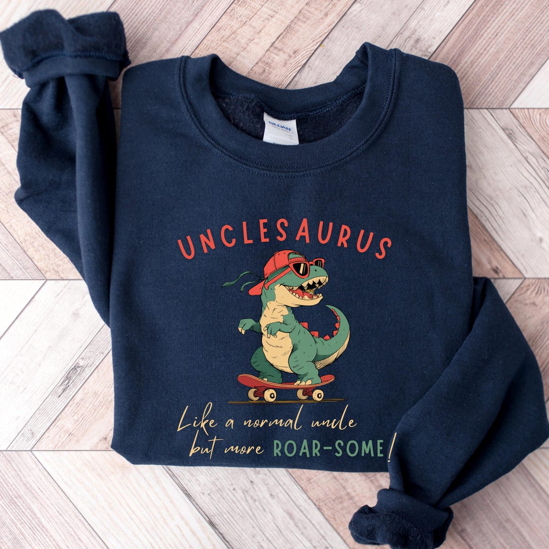Dino Uncle Sweater, Unclesaurus Shirt for Men, Family Reunion Cotton ...