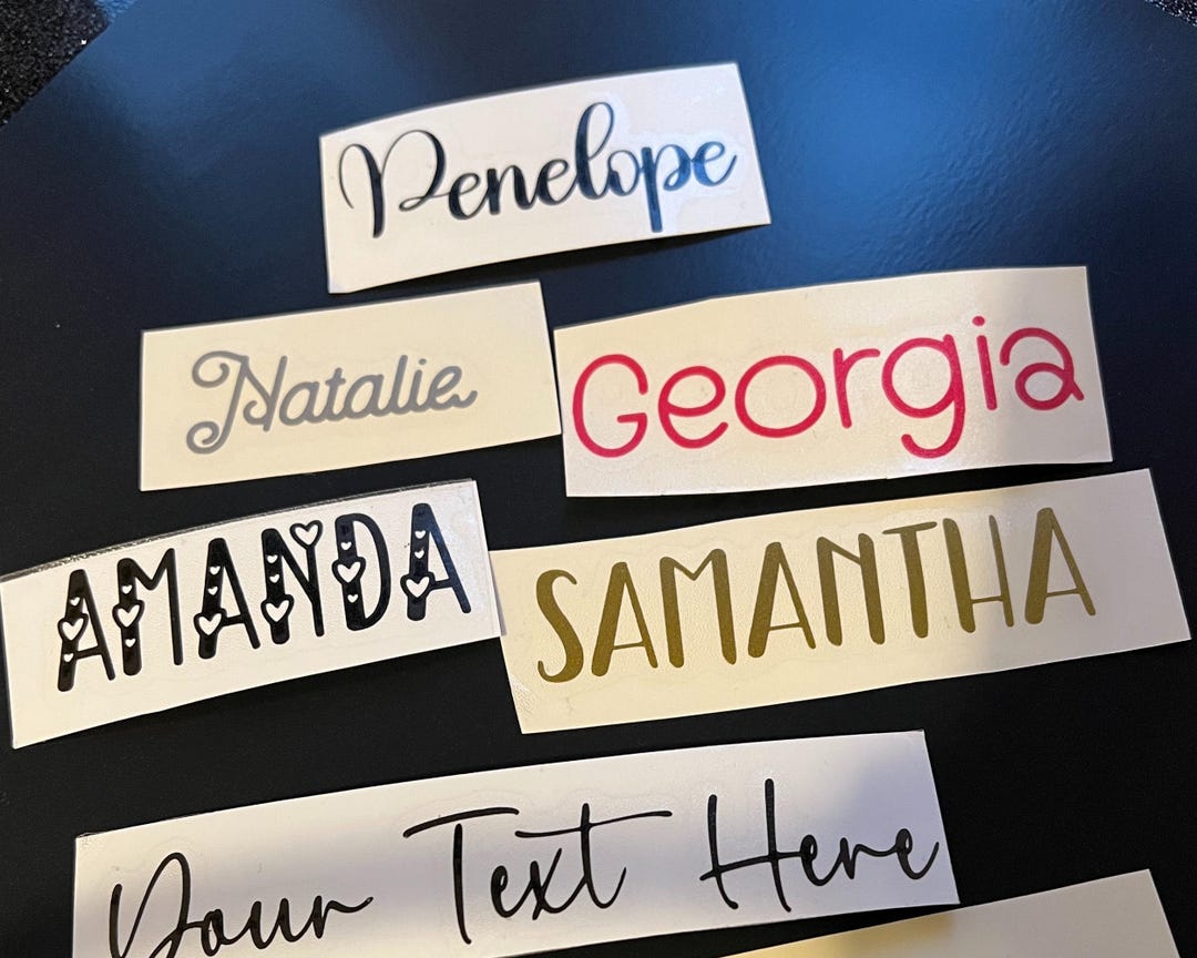 Vinyl Name Decals, Vinyl Signs, Personalized Vinyl Decals for Wedding ...
