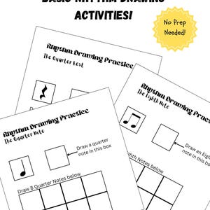 Rhythm Drawing Worksheets - Etsy