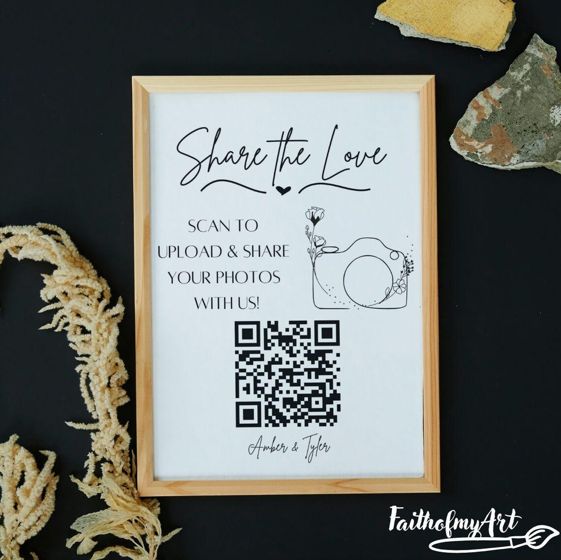 Photo Sharing QR Code Sign - Etsy
