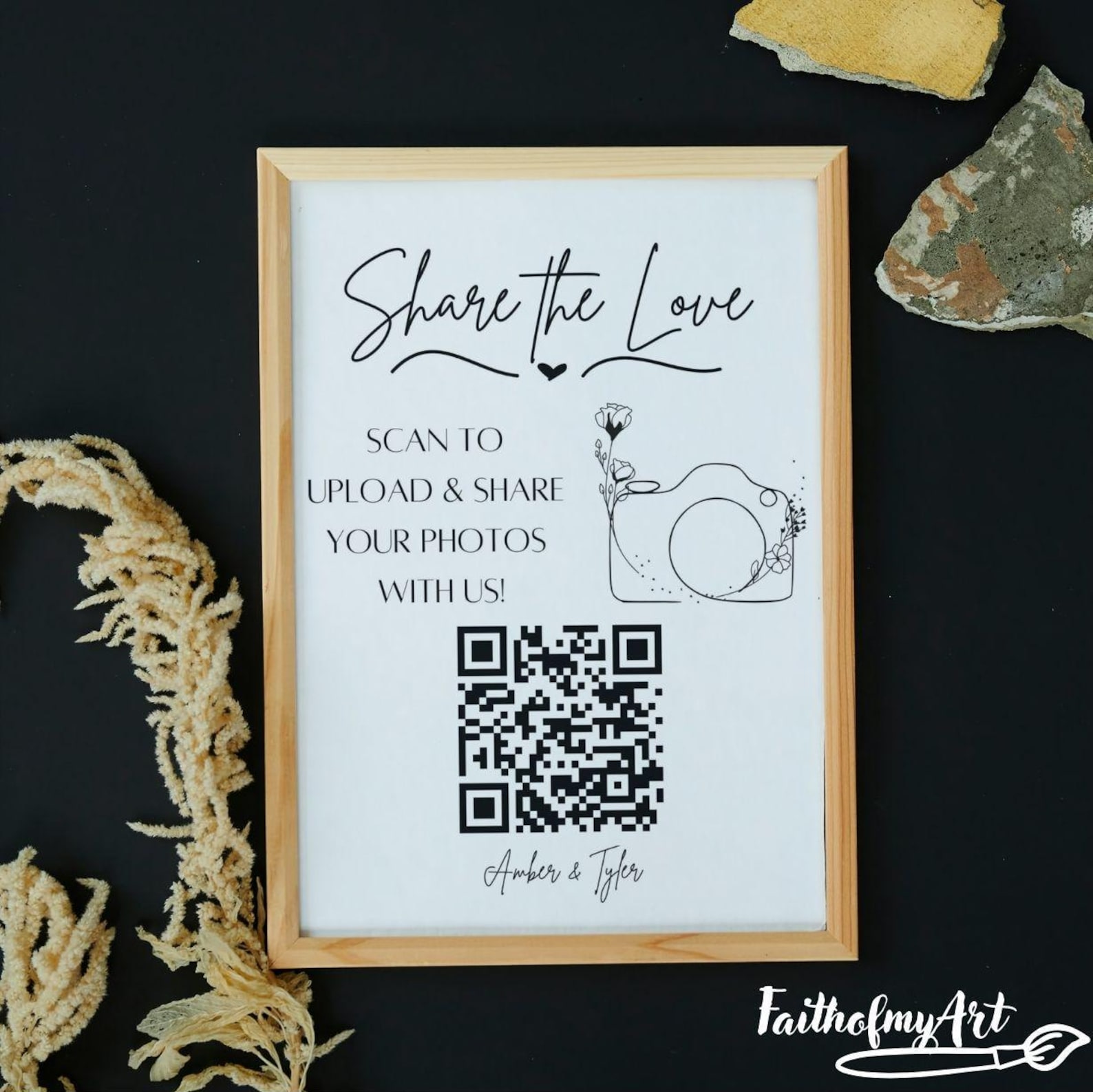 Photo Sharing QR Code Sign - Etsy
