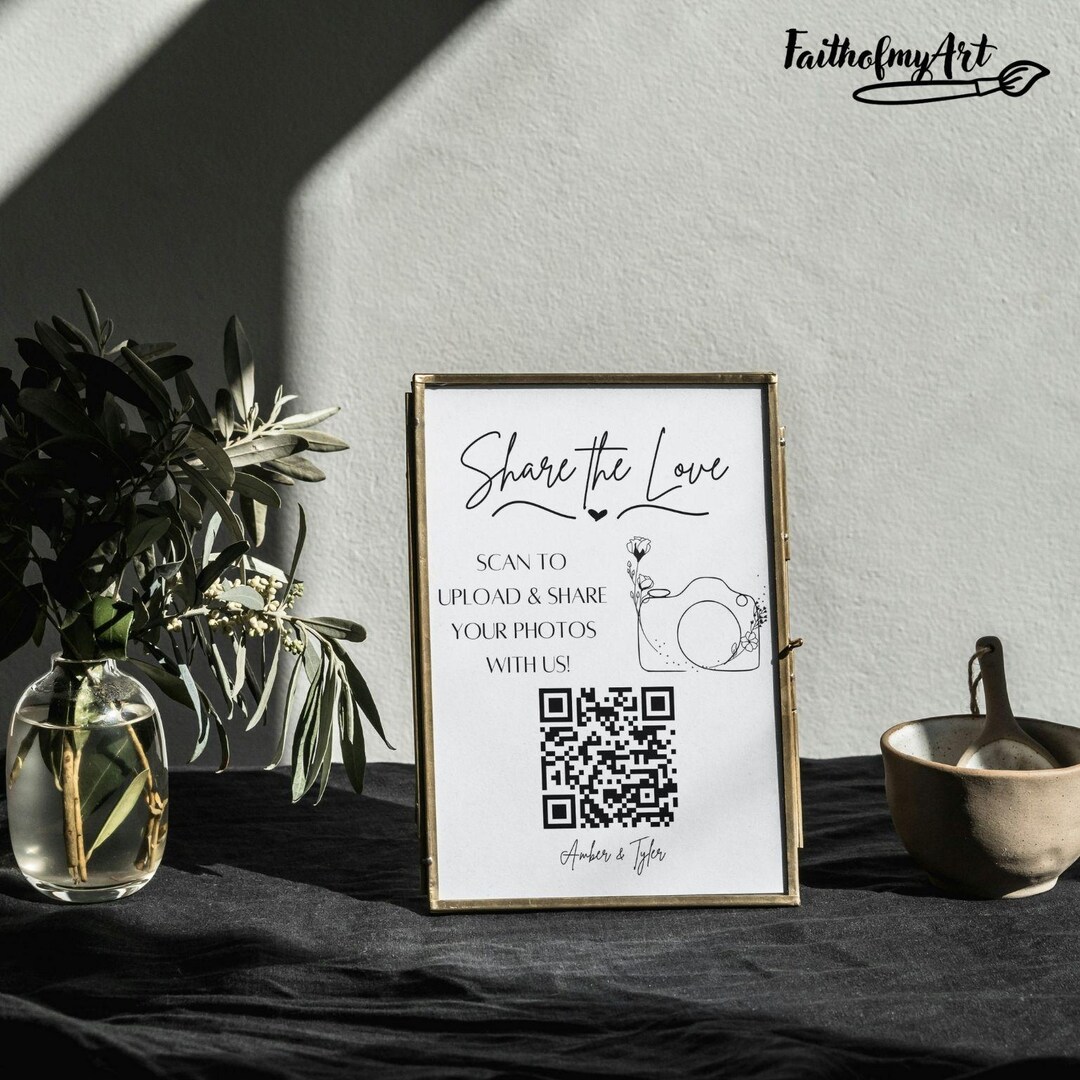 Photo Sharing QR Code Sign - Etsy