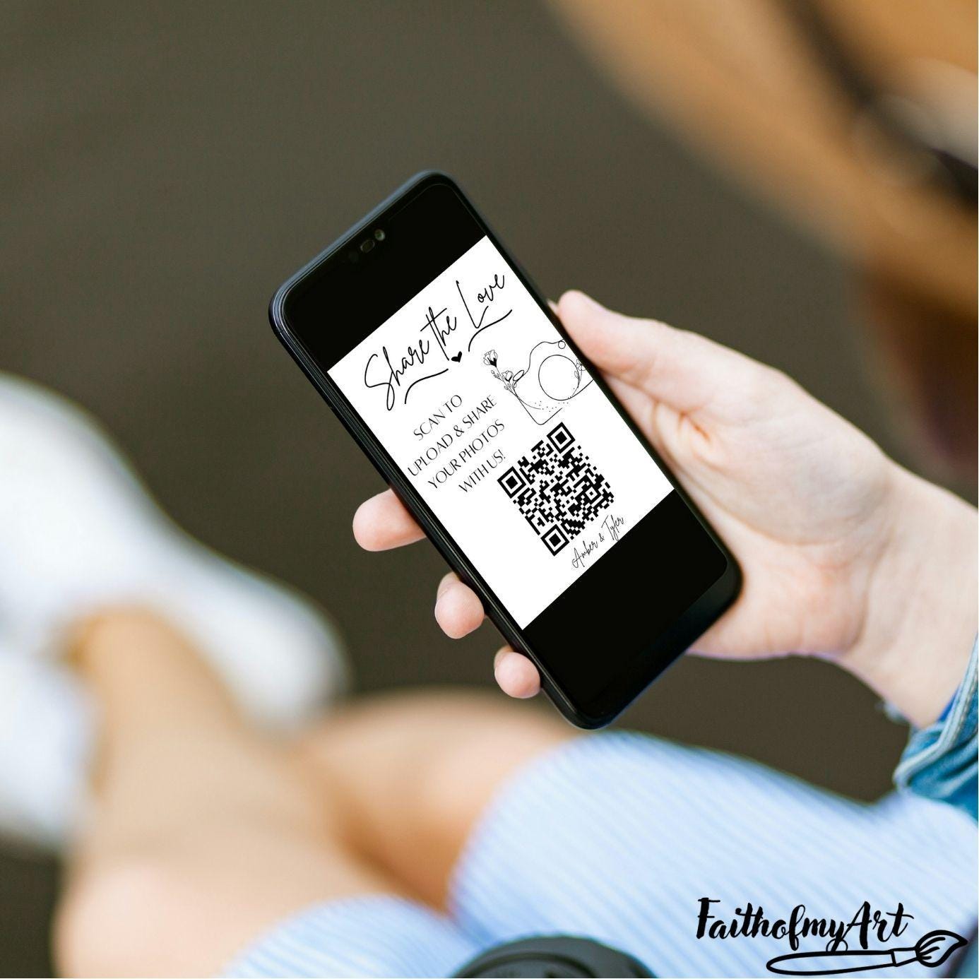 Photo Sharing QR Code Sign - Etsy