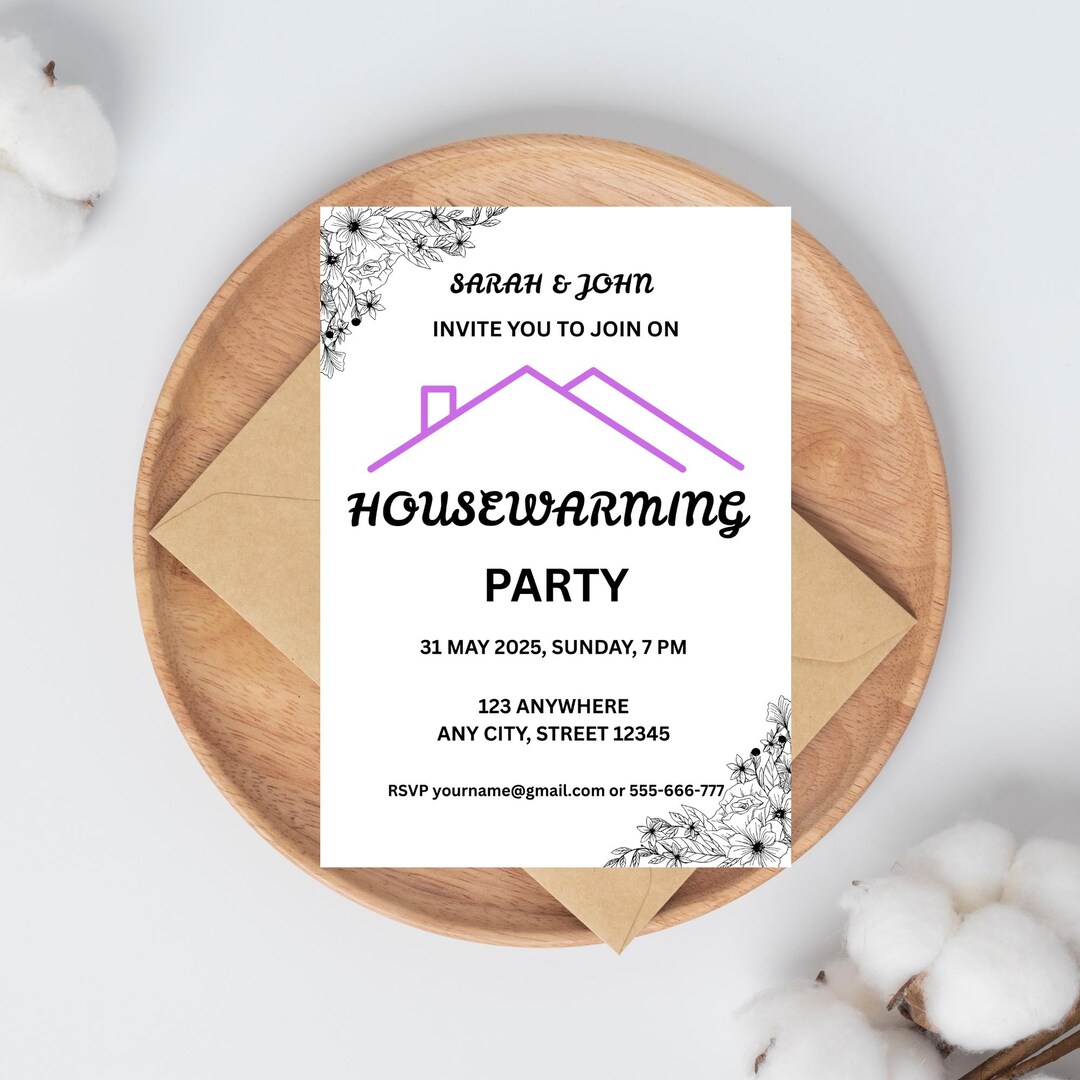 Housewarming Invitation Card, Housewarming Party Invite, Instant ...
