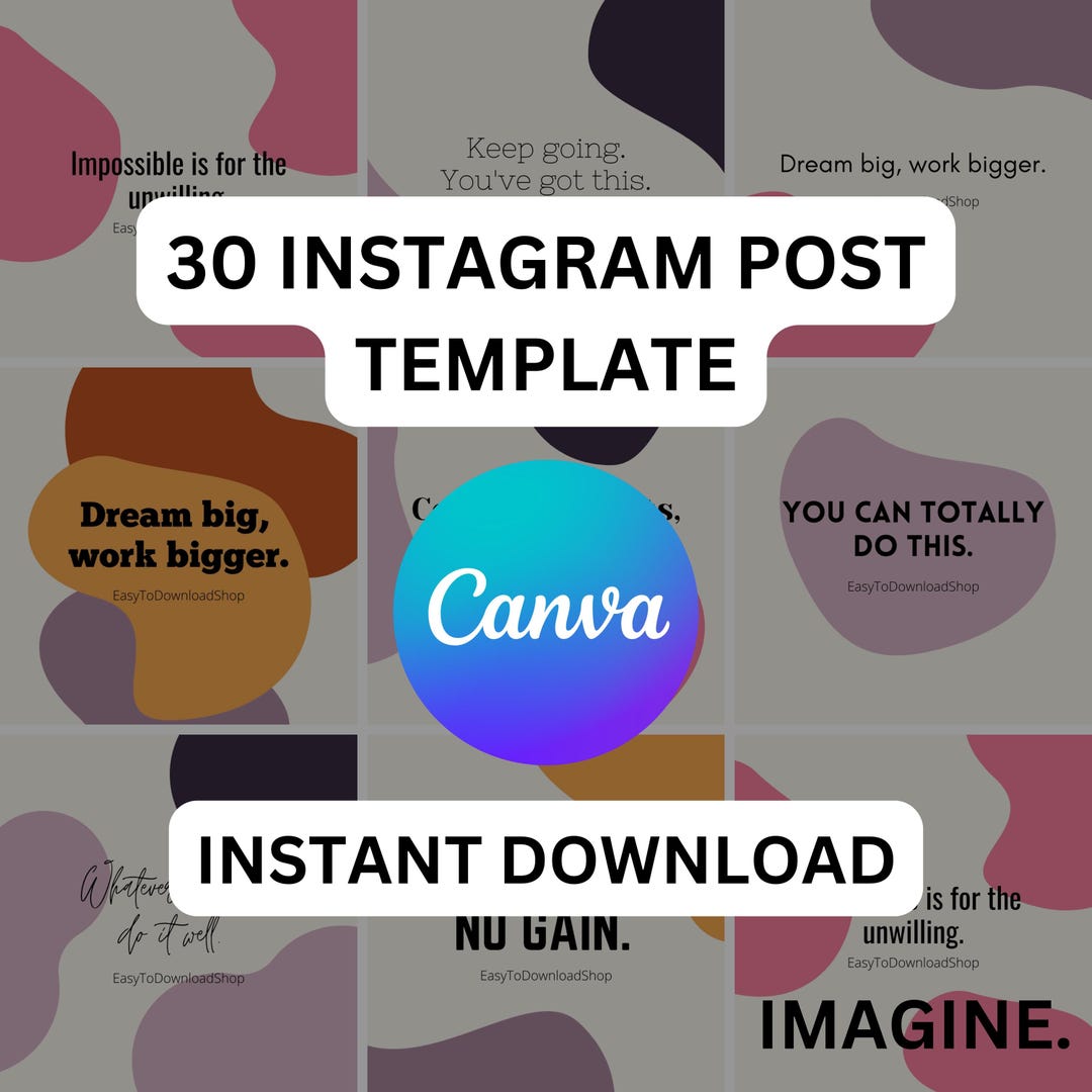 Instagram Post Templates | Inspirational | Motivational | Easy ...
