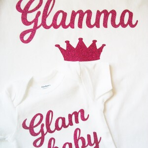 Glamma T Shirt, Grandma Shirt, Grandma and Baby Matching Set, Glam Baby ...