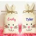 Personalized Easter Treat Bag, Bunny Gift Sack, Easter Candy Bag ...