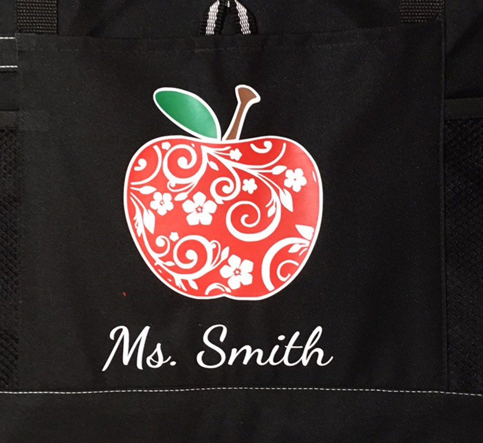 Teacher Tote Personalized Teacher Bag Zippered Book Bag - Etsy