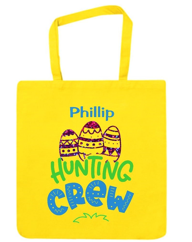 Personalized Easter egg hunt bag Hunting crew Easter basket | Etsy