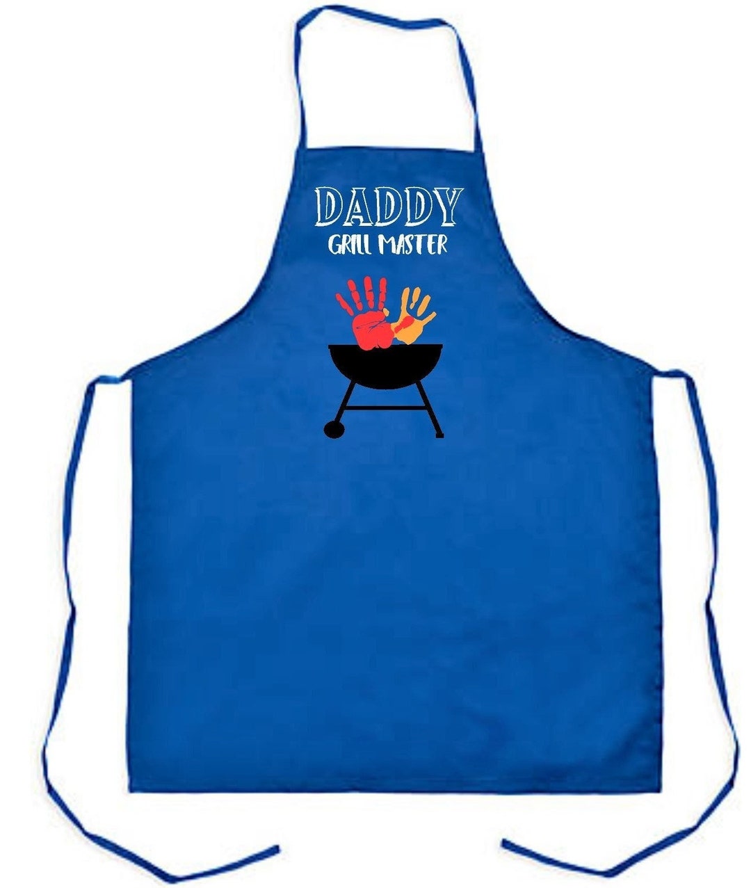 Dad BBQ Apron, Father's Day Gift, Child's Handprint on Apron, Grill ...