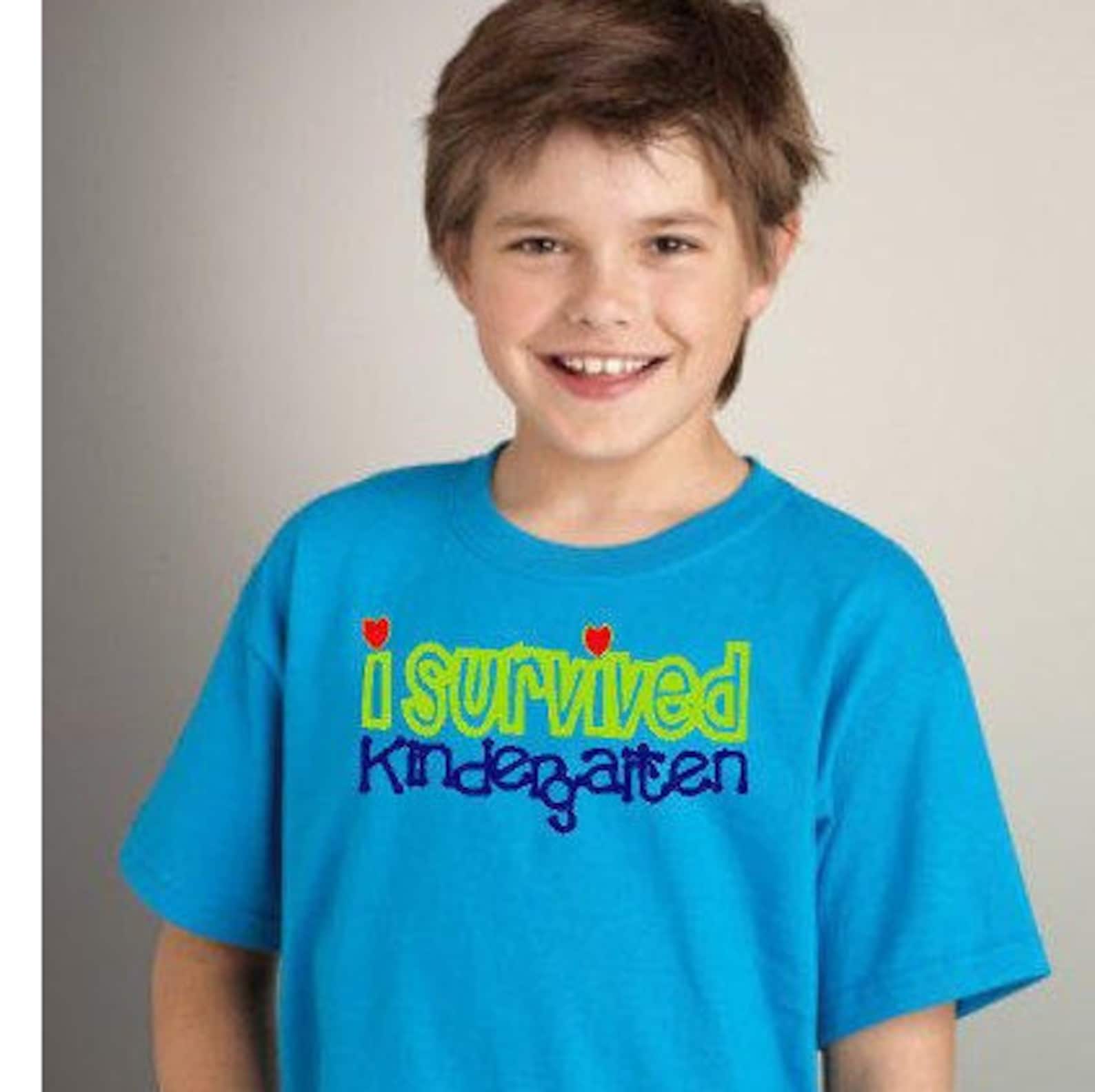 I Survived Kindergarten T-shirt Kindergarten Graduation - Etsy