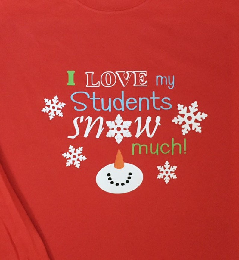 Christmas Teacher Shirt Snowman Shirt Personalized Teacher Etsy