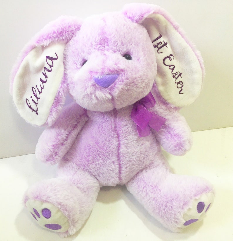 Personalized Easter Bunny Easter Plushie Easter Basket - Etsy