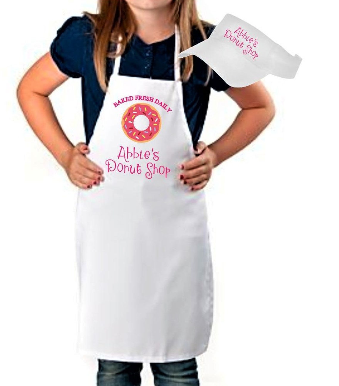 Kids Personalized Donut Shop Apron Pretend Bake Shop Apron - Etsy