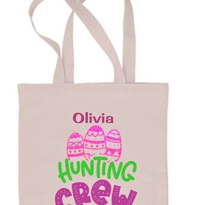 Personalized Easter Egg Hunt Bag, Hunting Crew, Easter Basket, Egg Hunt ...