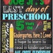 Kindergarten Graduation Sign, Class of 2034, Last Day of School Sign ...