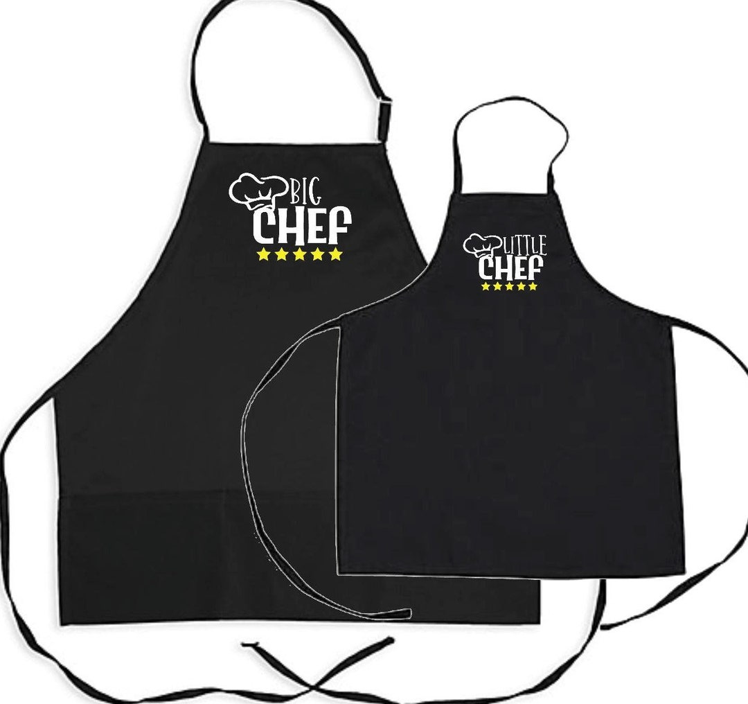 Father and Son Matching Bib Aprons, Big Chef Little Chef Apron, Daddy ...
