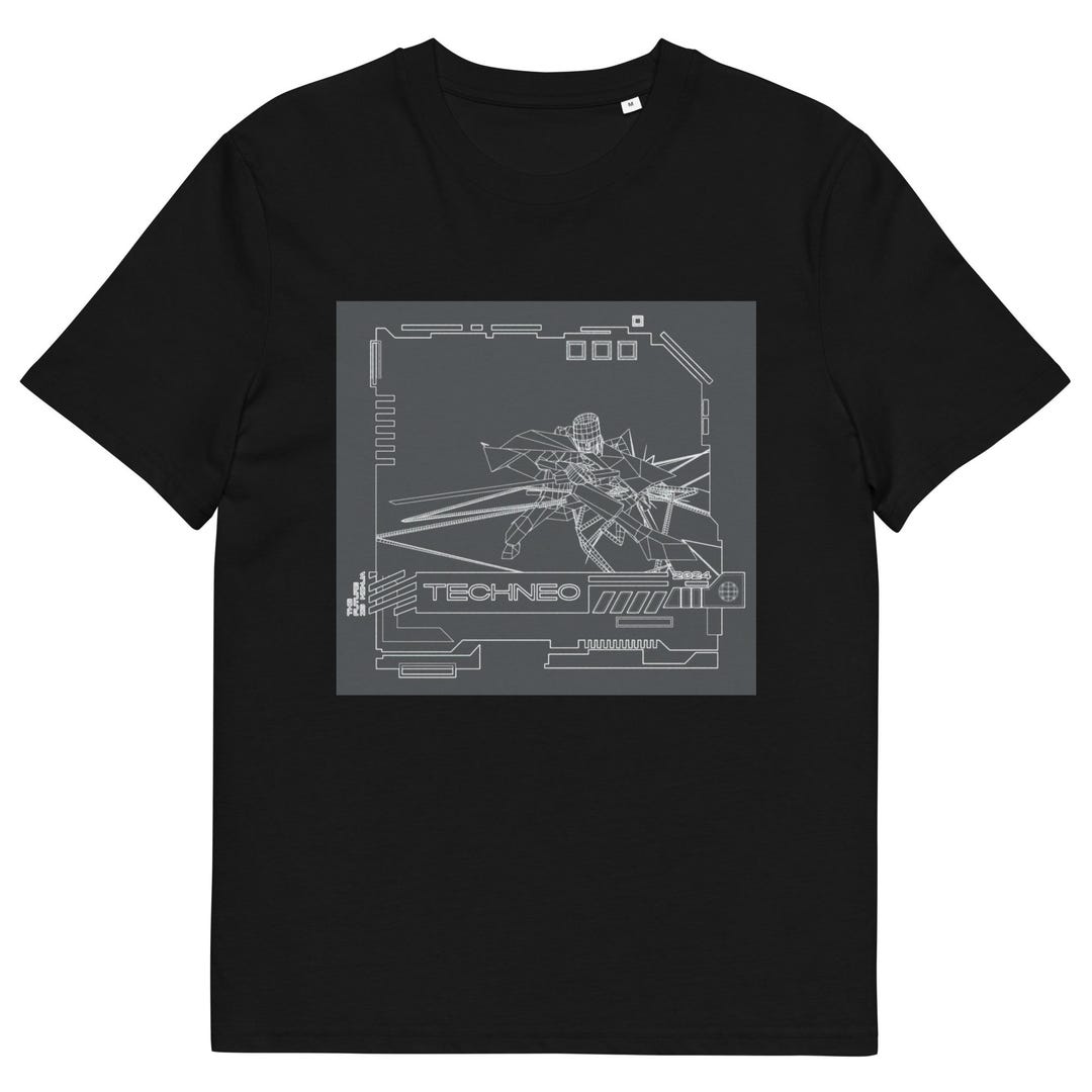 3D Y2k Wireframe Design Unisex Organic Cotton T-shirt - Etsy