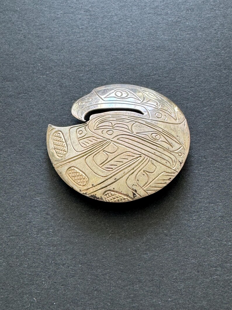 Nancy Dawson First Nations BC Canada Artisan Handcrafted Silver Eagle ...
