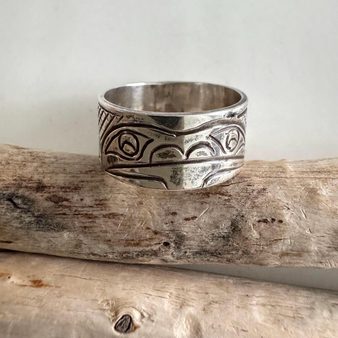 Kwakwaka'wakw/'namgis Artisan Joe Wilson Hand Carved Sterling Silver ...