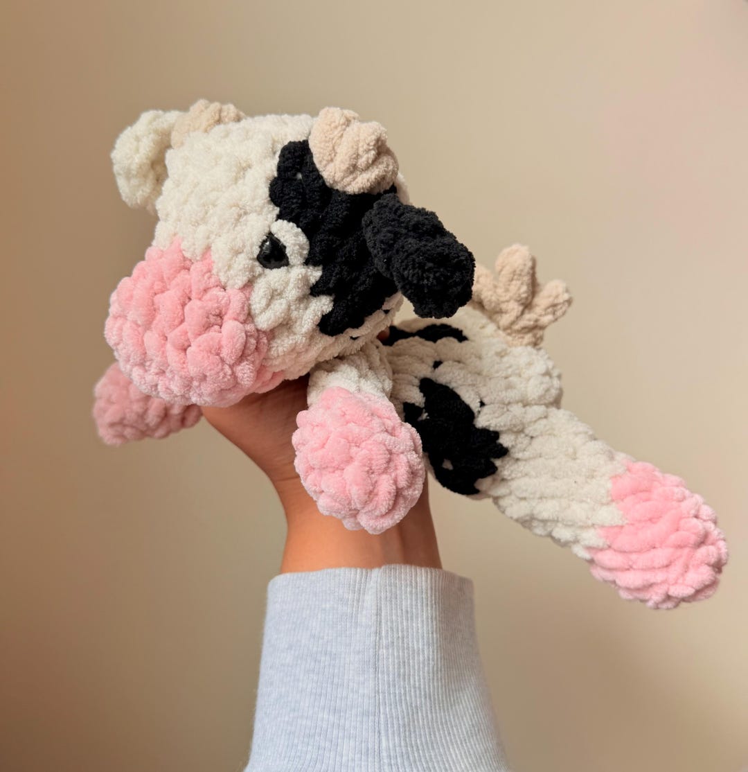 Crochet Mini Cow | Little Cow Lovey | Handmade Crochet Cow | Bitty Cow ...