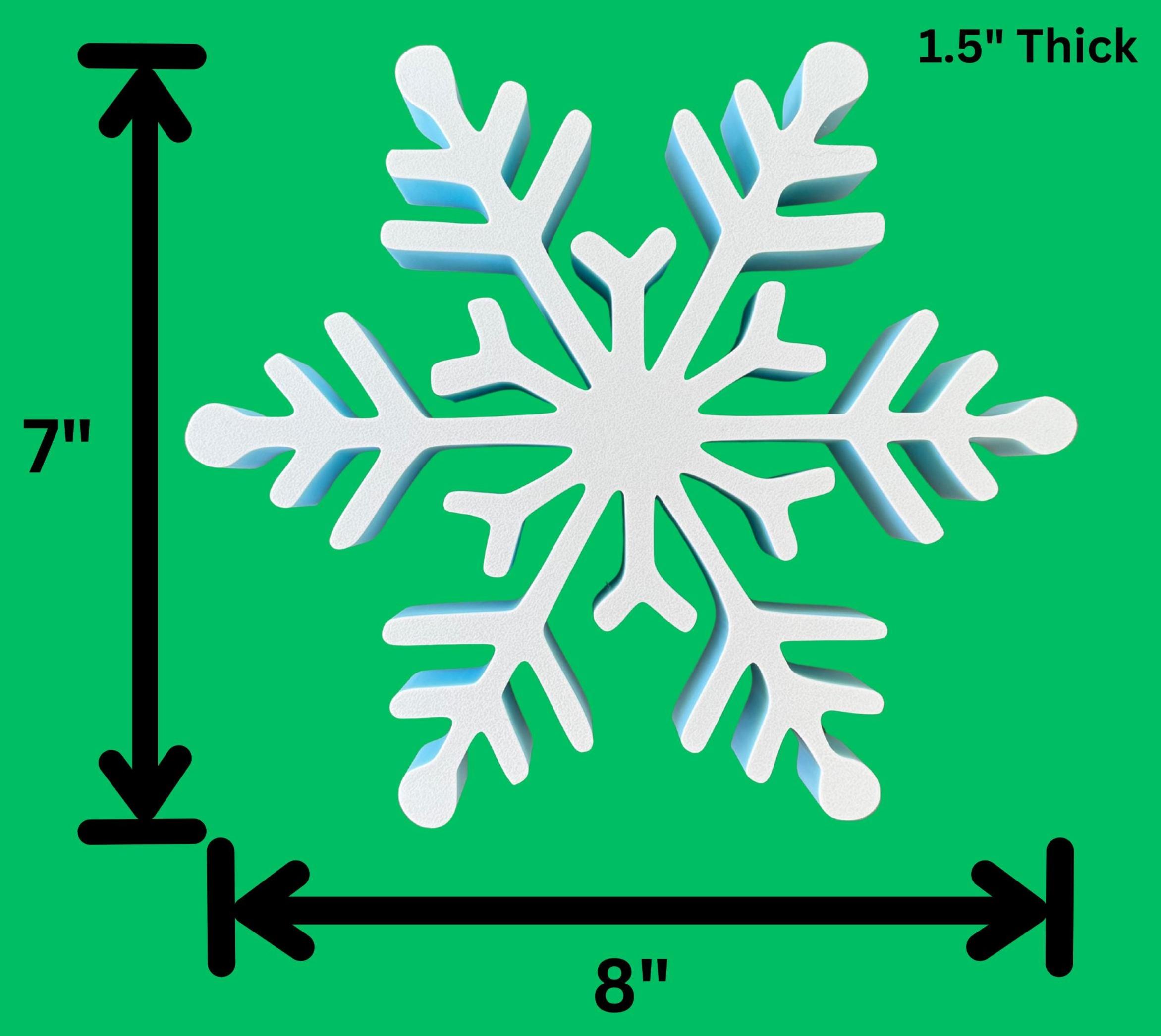 Large Snowflake Christmas Decoration – 8" Light Blue/white Winter ...