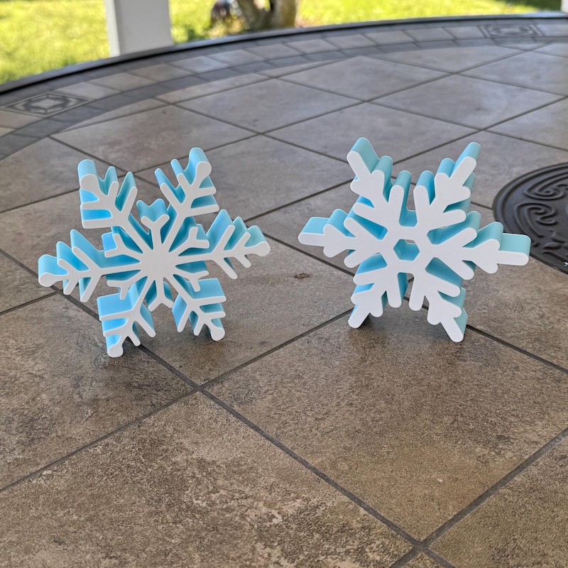 White Snowflake Tabletop - Etsy