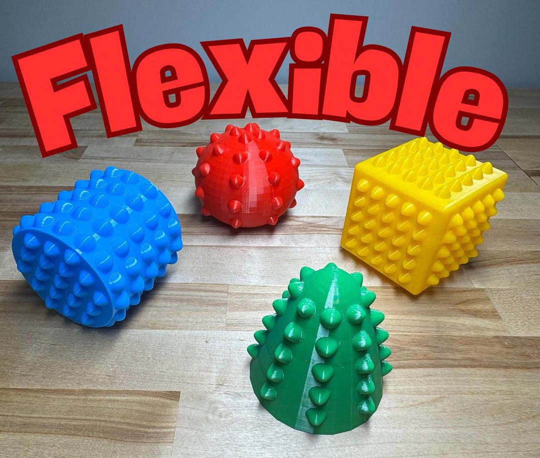 Sensory Toy Shapes Set Textured Flexible Tactile Toys for Kids, Sensory ...