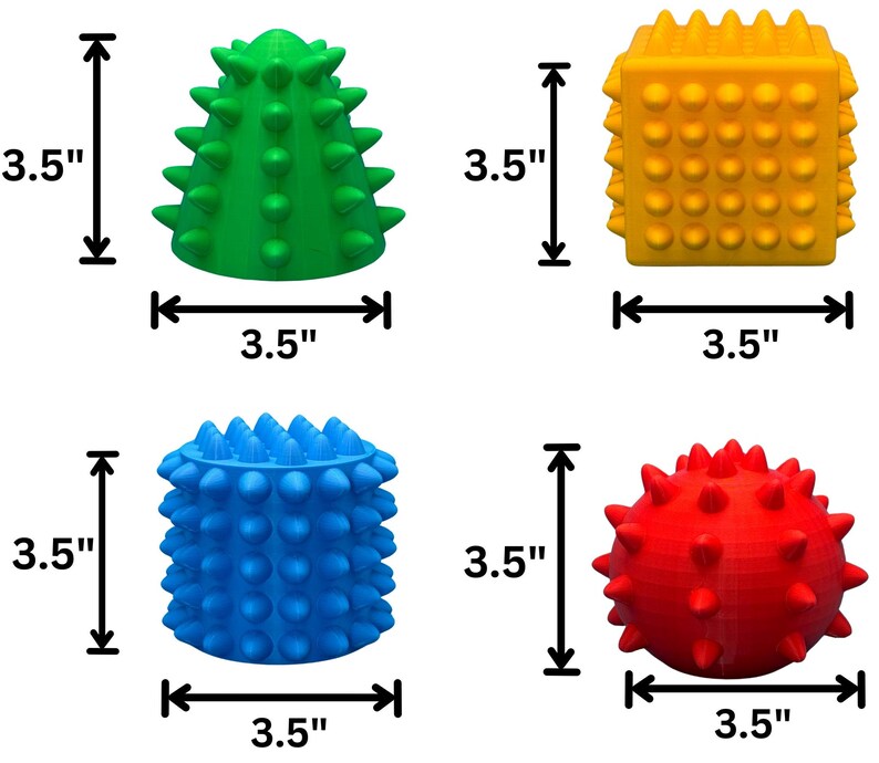 Sensory Toy Shapes Set Textured Flexible Tactile Toys for Kids, Sensory ...