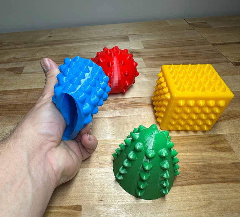 Sensory Toy Shapes Set Textured Flexible Tactile Toys for Kids, Sensory ...